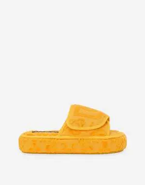 Dolce & Gabbana Terry Cotton Plateau Slippes Platform Slip-ons - Multicolor