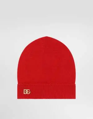 Dolce & Gabbana Dolce & Gabbana Ribbed Knit Beanie With Pom-Pom Red