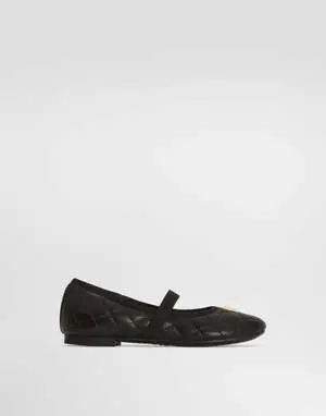 Dolce & Gabbana Nappa Leather Ballet Flats� Shoes - Black
