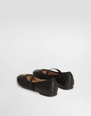 Dolce & Gabbana Quilted Nappa Leather Ballet Flats