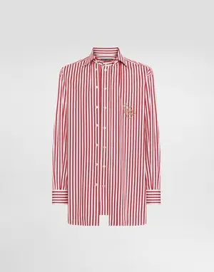 Dolce & Gabbana Striped Poplin Shirt Shirts - Multicolor