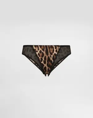 Dolce & Gabbana Leo- Satin Briefs Underwear Animal