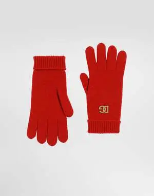 Dolce & Gabbana Long Knitted Gloves - Red
