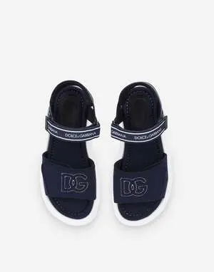 Dolce & Gabbana Viscose Sandals With Dg Logo Embroidery