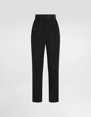 Dolce & Gabbana Bi-stretch Twill Trousers Pants And Shorts - Black