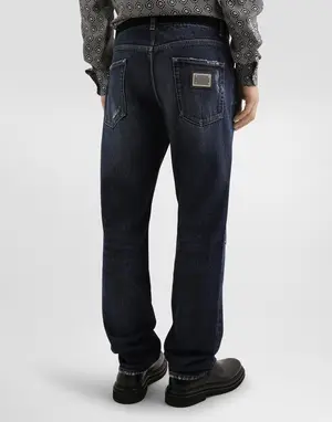 Dolce & Gabbana Loose Cotton Denim Jeans Denim Multi-colored