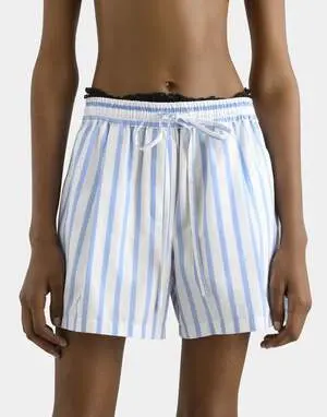 Dolce & Gabbana Striped Poplin Shorts Pants And Shorts