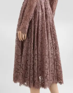 Dolce & Gabbana Lace Dress Dresses - Lilac