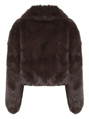 THE FRANKIE SHOP Hope Faux Fur Jacket - Brown
