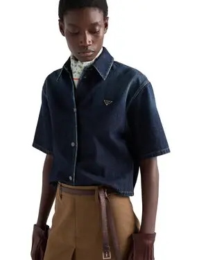 Prada Short-sleeved Denim Shirt