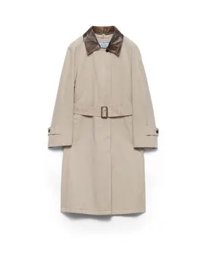 Prada Single-breasted Old Poplin Coat