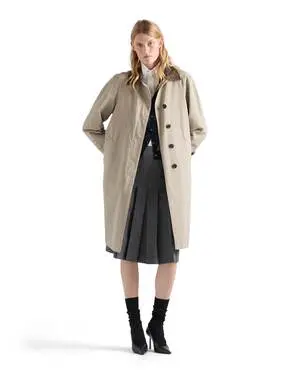 Prada Single-breasted Old Poplin Coat