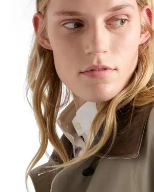 Prada Single-breasted Old Poplin Coat