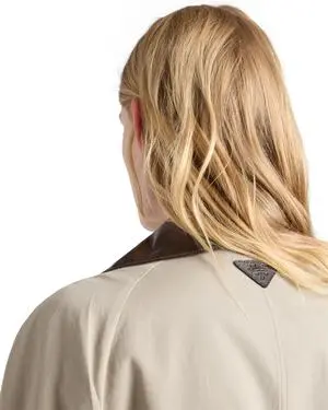 Prada Single-breasted Old Poplin Coat