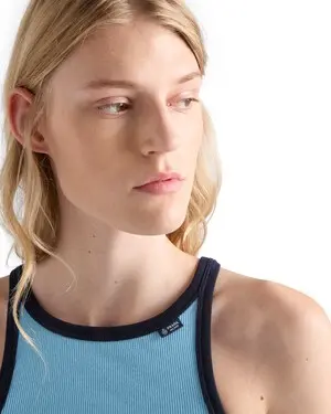 Prada Ribbed Knit Tank Top