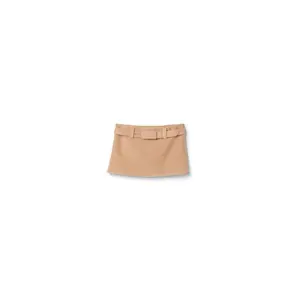 Miu Miu Waxed Double Wool Miniskirt