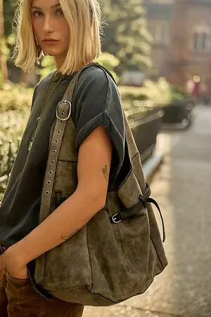 Free People Cult Following Belted Tote Bag At - Black
