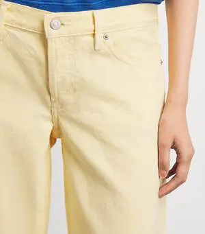 FRAME The Pixie Gray Wide-leg Jeans
