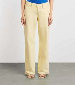 FRAME The Pixie Gray Wide-leg Jeans