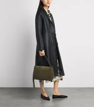 Tory Burch Suede Romy Shoulder Bag