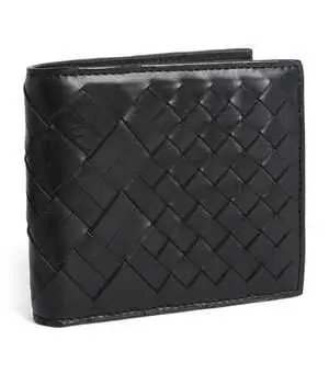 Officine Creative Woven Leather Bifold Wallet - Brown