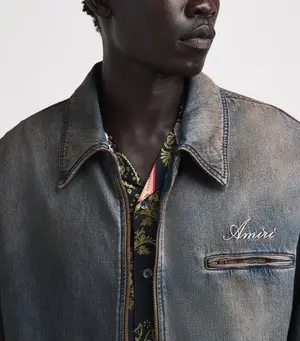 Amiri Lea Bones Denim Jacket - Grey