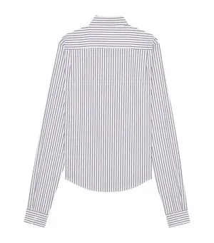 Saint Laurent Cotton Striped Long-sleeve Shirt