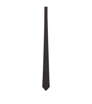 Saint Laurent Silk Polka-dot Tie - Blue