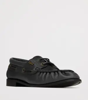 Saint Laurent Leather Bateau Le Loafers