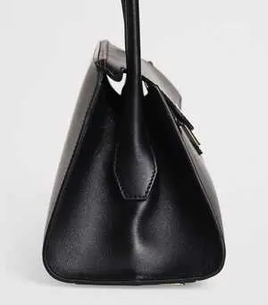 AMI Paris Small Leather Mimi Shoulder Bag - Black