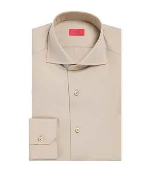 Isaia Cotton Shirt - Brown