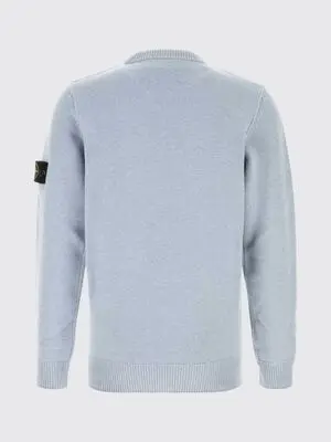 Stone Island Virgin Wool Crewneck Sweater With Compass Logo Patch - Charcoal