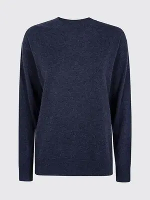 PAROSH P.a.r.o.s.h. Crewneck Sweater In Pure Cashmere With Dropped Shoulders - Grey