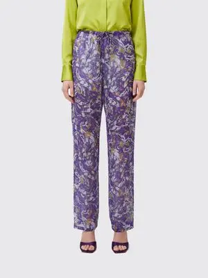 Dries Van Noten Abstract Print Viscose Trousers