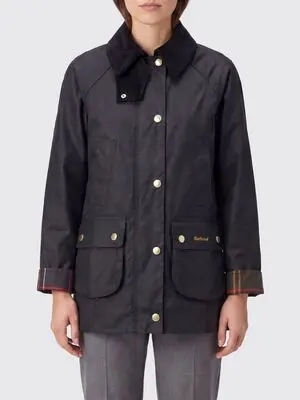 Barbour Beadnell Waxed Cotton Jacket With Velvet Collar - Black