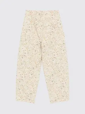TELA High-waisted Floral Print Wide-leg Pants In Cotton