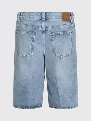 TOTEME High-waisted Five-pocket Cotton Denim Bermuda Shorts