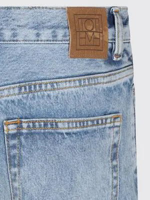 TOTEME High-waisted Five-pocket Cotton Denim Bermuda Shorts
