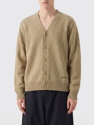 A.p.c. V-neck Pure Wool Cardigan - Beige