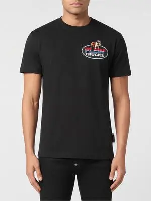 Philipp Plein Cotton T-shirt With Logo - Black
