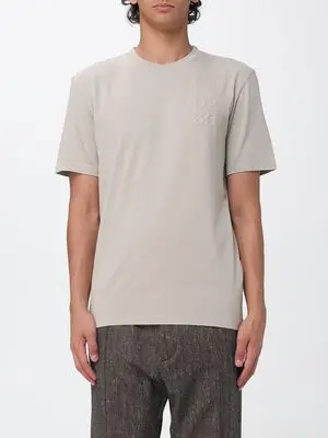 Dsquared2 Cotton T-shirt With Padded Shoulders And Crew Neck - Beige
