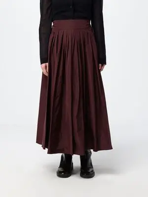 Max Mara High-waisted A-line Midi Skirt In Technical Fabric - Ruby