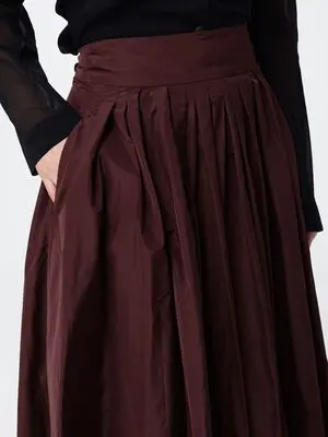 Max Mara High-waisted A-line Midi Skirt In Technical Fabric
