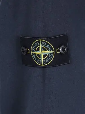 Stone Island Half-zip Cotton Turtleneck Sweatshirt With Compass Logo Patch - Green