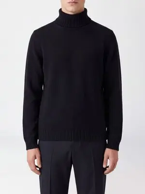 ROBERTO COLLINA Pure Wool Turtleneck Sweater - Black