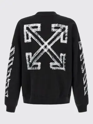 Off-White Oversized Cotton Sweatshirt With Arrow And Diag Print