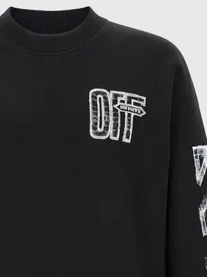 Off-White Oversized Cotton Sweatshirt With Arrow And Diag Print