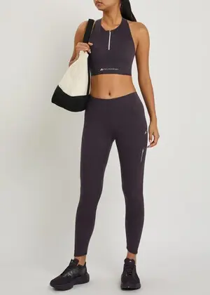 Stella McCartney X Adidas Floral Logo Print Cropped Knit Top