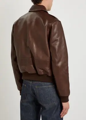 A.p.c. Leather Bomber Jacket