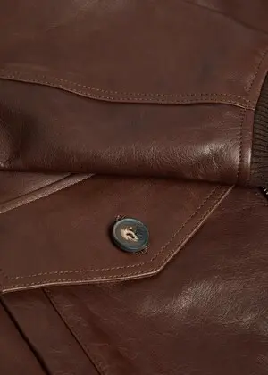 A.p.c. Leather Bomber Jacket